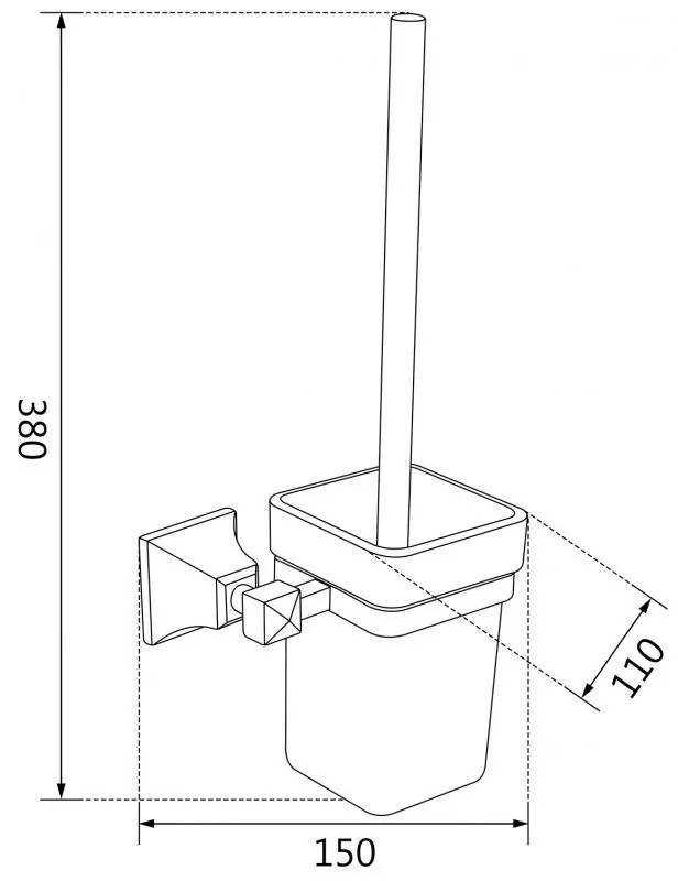 Mexen Dalia záchodový wc kartáč, chromová, 7017350-00
