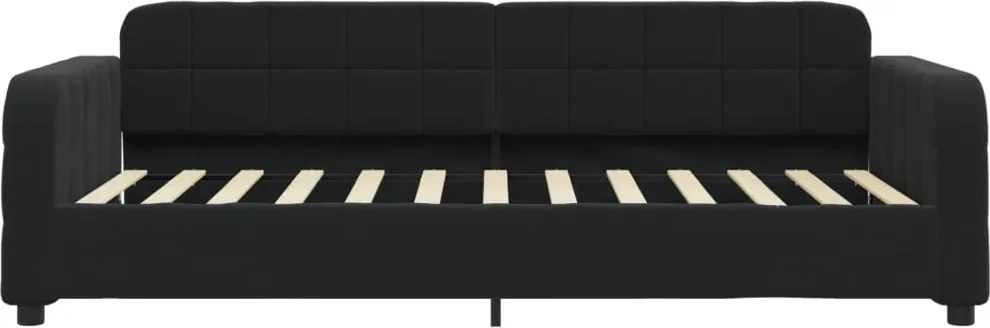 Válenda s přistýlkou a zásuvkami černá 80 x 200 cm samet 3196974