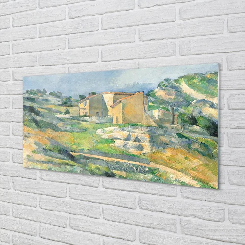 akrylový obraz Art maloval dům na kopci 100x50 cm | BIANO
