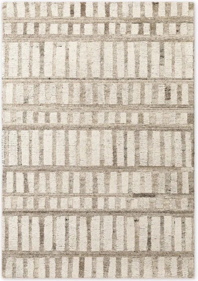 Krémový ručně tkaný vlněný koberec 80x150 cm Boho 1.0 Linara – Vikosa