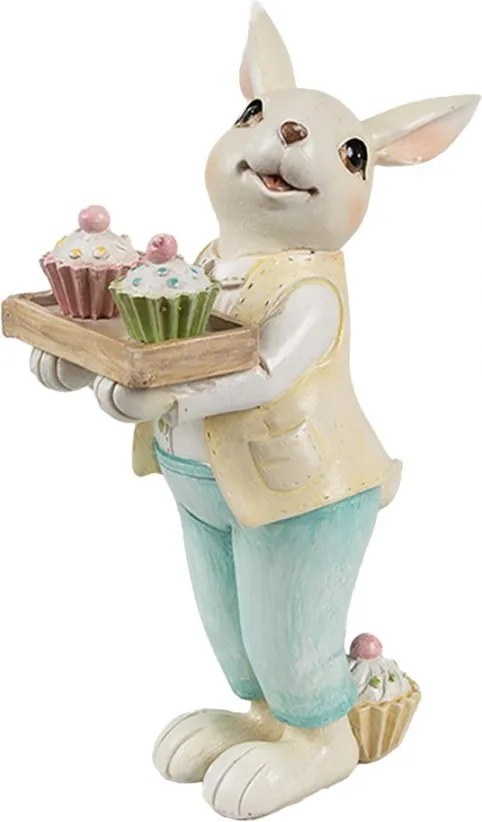 Dekorace králíček nesoucí muffiny - 11*6*16 cm