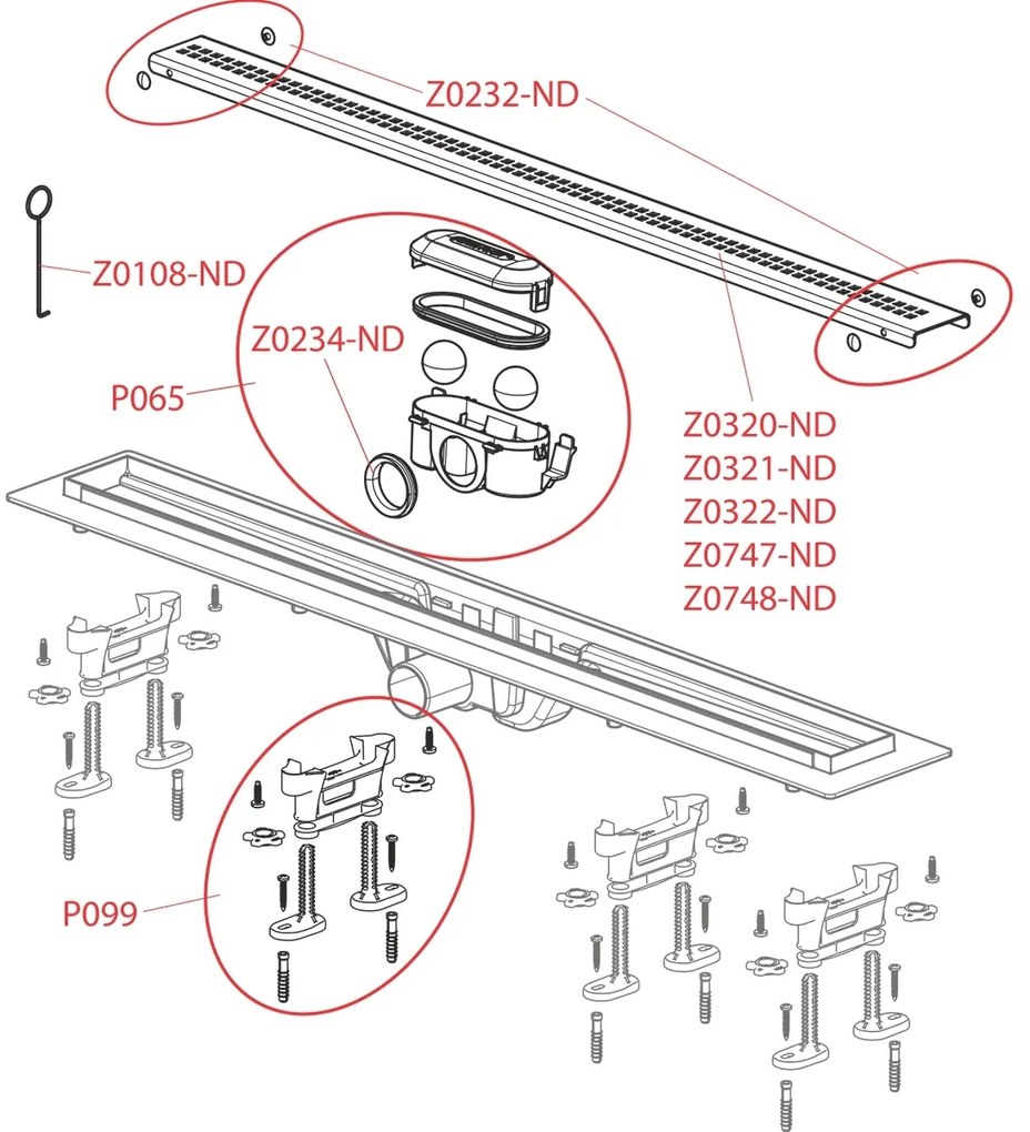 Alcaplast APZ9-950M Simple liniový podlahový žlab s roštem