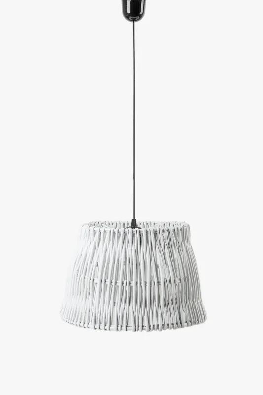 Závěsné svítidlo LINE | Ø36x24cm, proutí / bílá | Planta Design (LYP1601W)