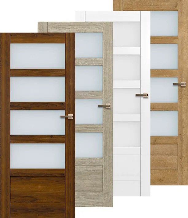 Interiérové dveře vasco doors BRAGA model 5 Průchozí rozměr: 80 x 197 cm, Orientace dveří: Levé dveře, Dekor: Dub Viking