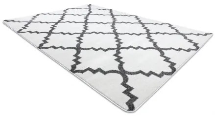 koberec SKETCH F343 Marocký jetel, Mřížka, krém šedý velikost 180x270 cm | krásné koberce cz
