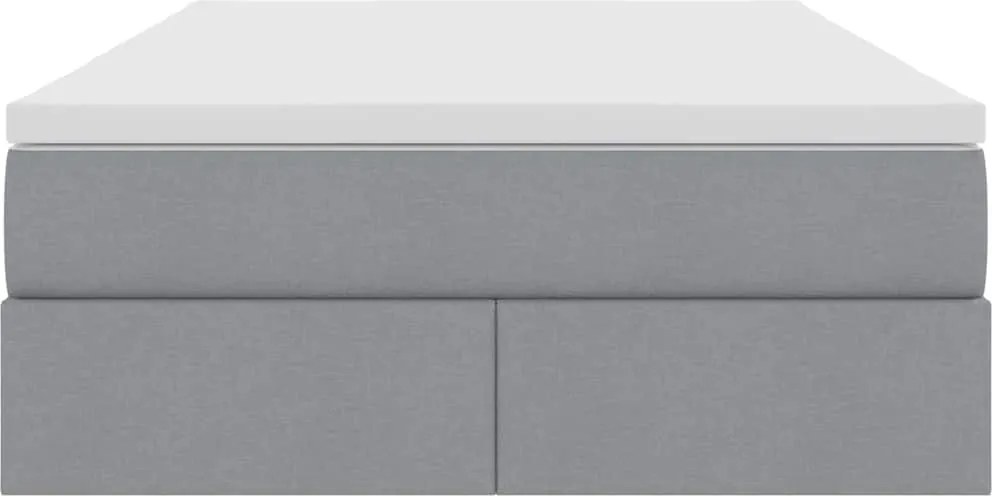 Postel s úložným prostorem a matrací Světle šedá 120 x 200 cm 3370218