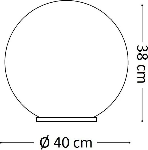 ILUX 191621 Kulaté zahradní svítidlo SOLE PT1 MEDIUM - IDEALLUX