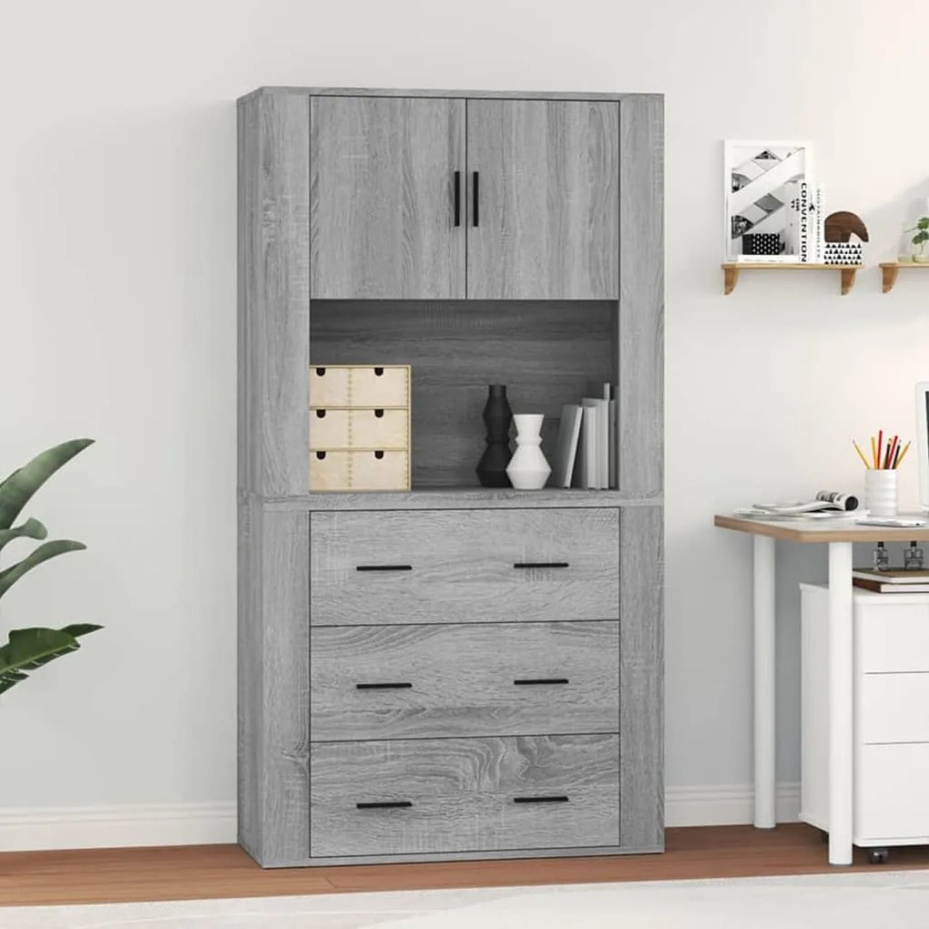 Skříň highboard šedá sonoma kompozitní dřevo 3185389