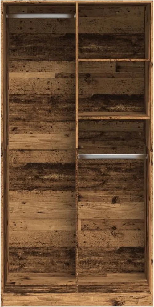 Šatní skříň old wood 100 x 50 x 200 cm kompozitní dřevo 3307772