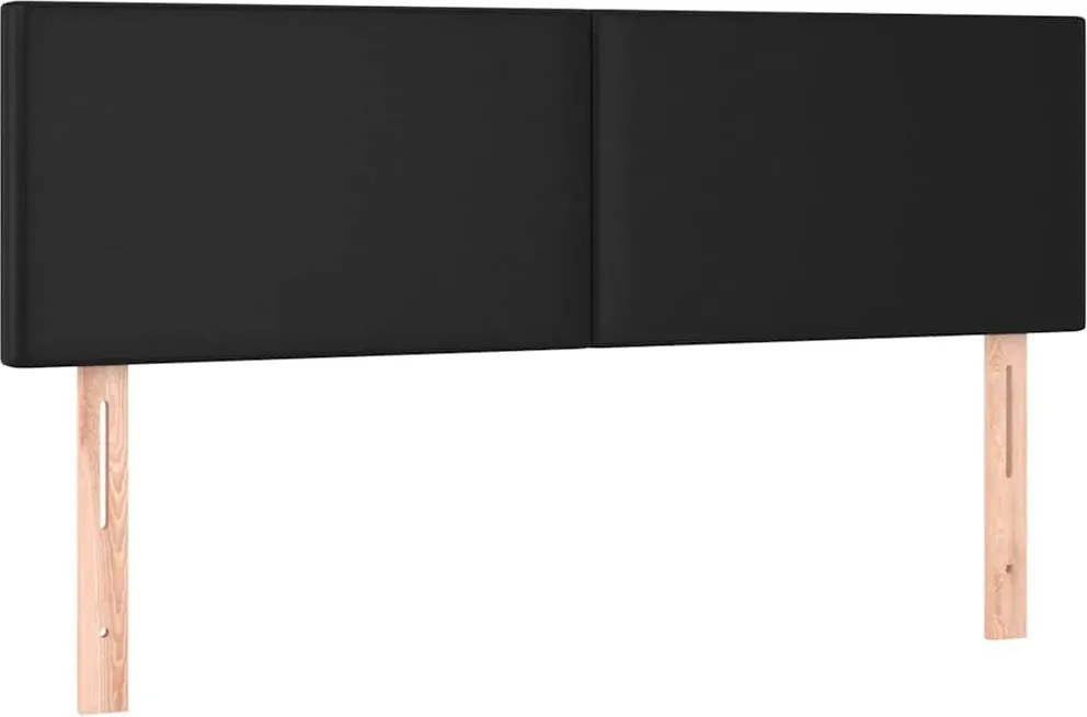 Box spring postel s matrací černá 140x200 cm umělá kůže 3127193