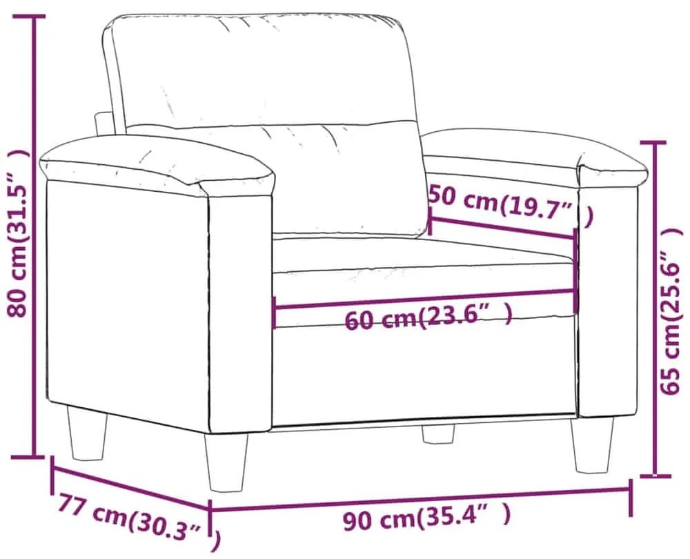 Petromila Křeslo krémové 60 cm umělá kůže