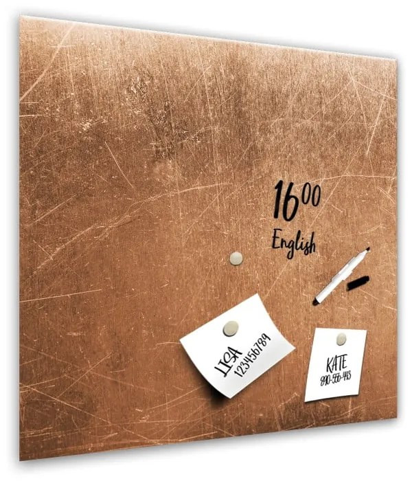 Magnetická tabule Styler Grey Copper, 30 x 30 cm