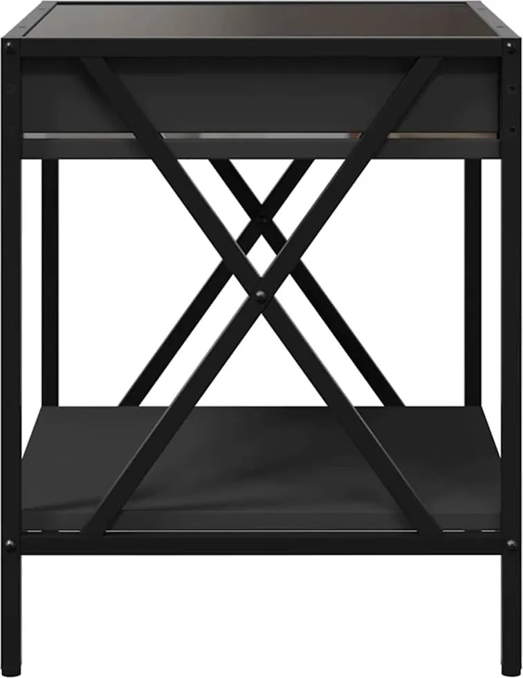 Noční stolek s Infinity LED černý 40 x 40 x 49 cm 3284096