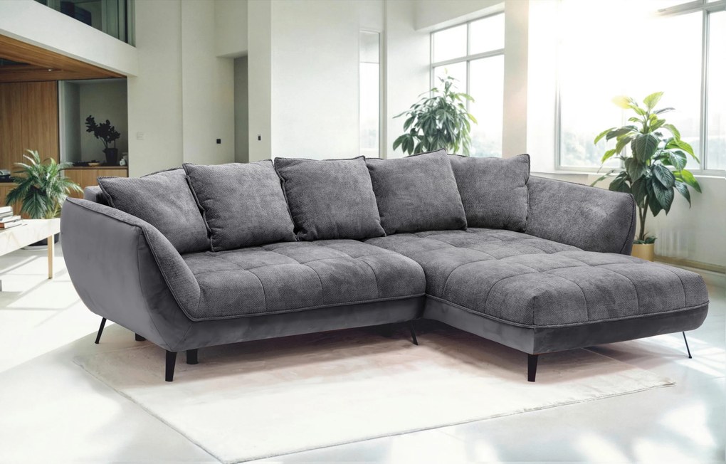 XXXLutz ROHOVÁ SEDAČKA, textil, barvy grafitu, šedá MID.YOU - Sedací soupravy - 000694008408