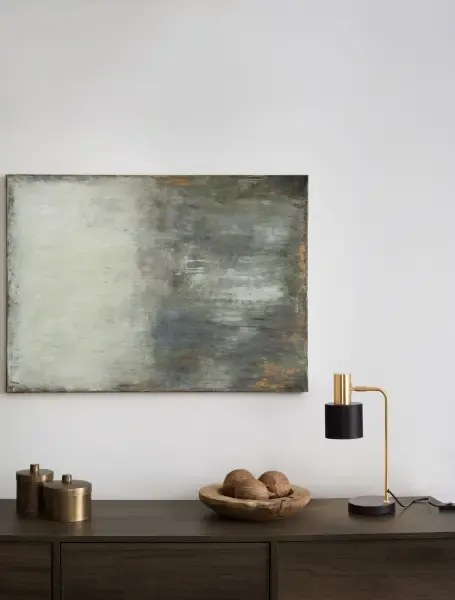 Rustikální stolní lampa Paz černé