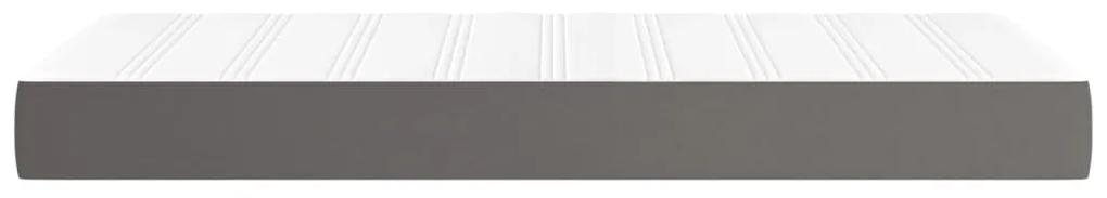 Taštičková matrace šedá 100 x 200 x 20 cm umělá kůže