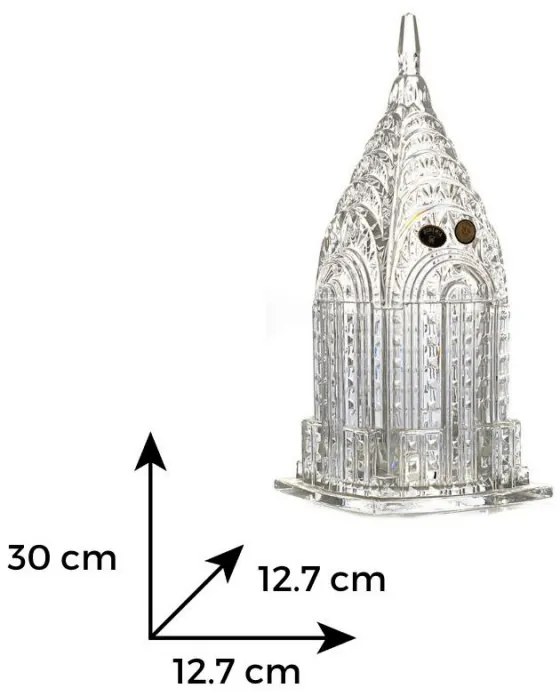 KŘISTÁLOVÁ MISKA BOHEMIA EMPIRE STATE 30CM