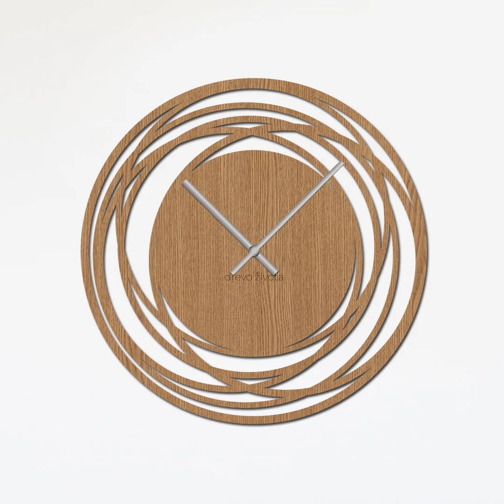 dřevo života Nástěnné hodiny NET Zvolte barvu dekoru: Javor, Zvolte velikost hodin (cm): 40x40, Barva ručiček: Černé