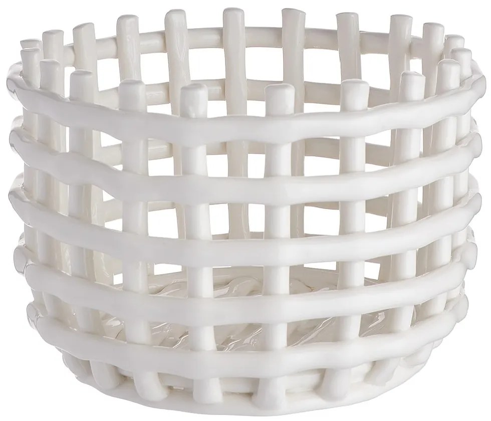 CRAFT Keramický košík 16 cm - krémová