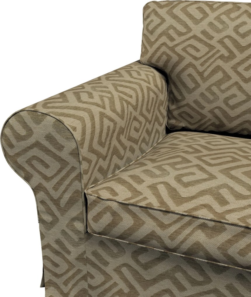 Potah na křeslo IKEA Ektorp barva béžová látka pletený vzor, vzorované