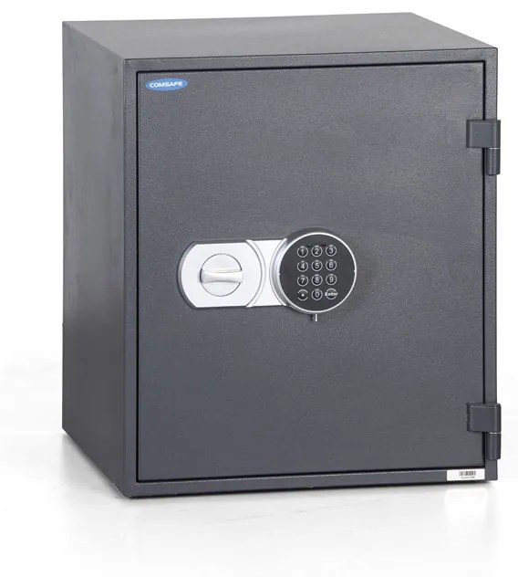 Elektronický sejf S 60 P, černá barva, detailní pohled na dveře a otevřenou vnitřní část