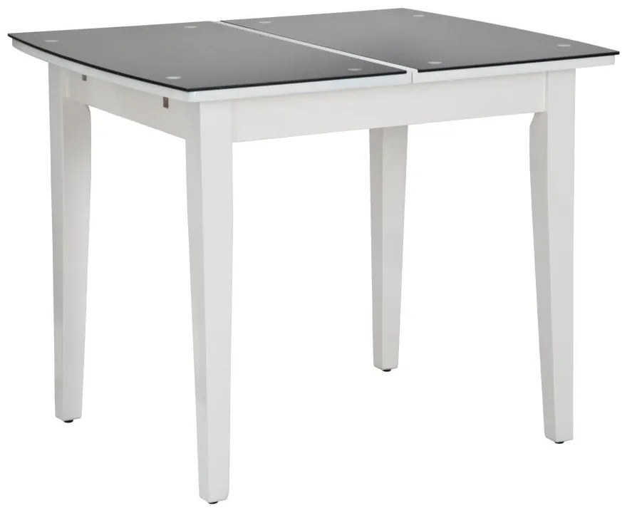 Bílo-šedý rozkládací stůl Mauro Ferretti Vetro Legno