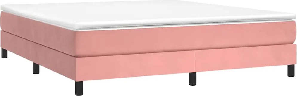 Rám postele s boxspringem růžový 180 x 200 cm samet 3120789