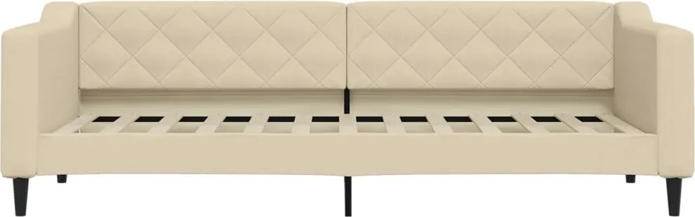 Válenda s přistýlkou a zásuvkami krémová 80 x 200 cm textil 3197461