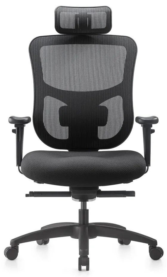 Office Pro Kancelářská ergonomická židle NATUS Q24 – síťovaná, nosnost 180 kg, záruka 3 roky černá