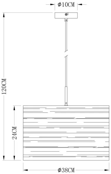 Globo 15342 - Lustr na lanku TUNNO 1xE27/40W/230V