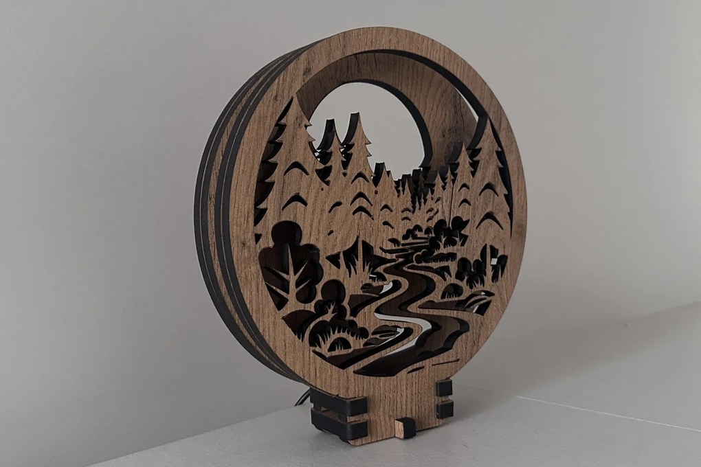 Li-Go "V lese" lampa 20x22 cm provedení povrchu: ořech