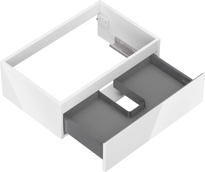 Mexen Orio, koupelnová skříňka 70 cm, 1 zásuvka, bílá lesklá, 91A10-07023-1-BF00