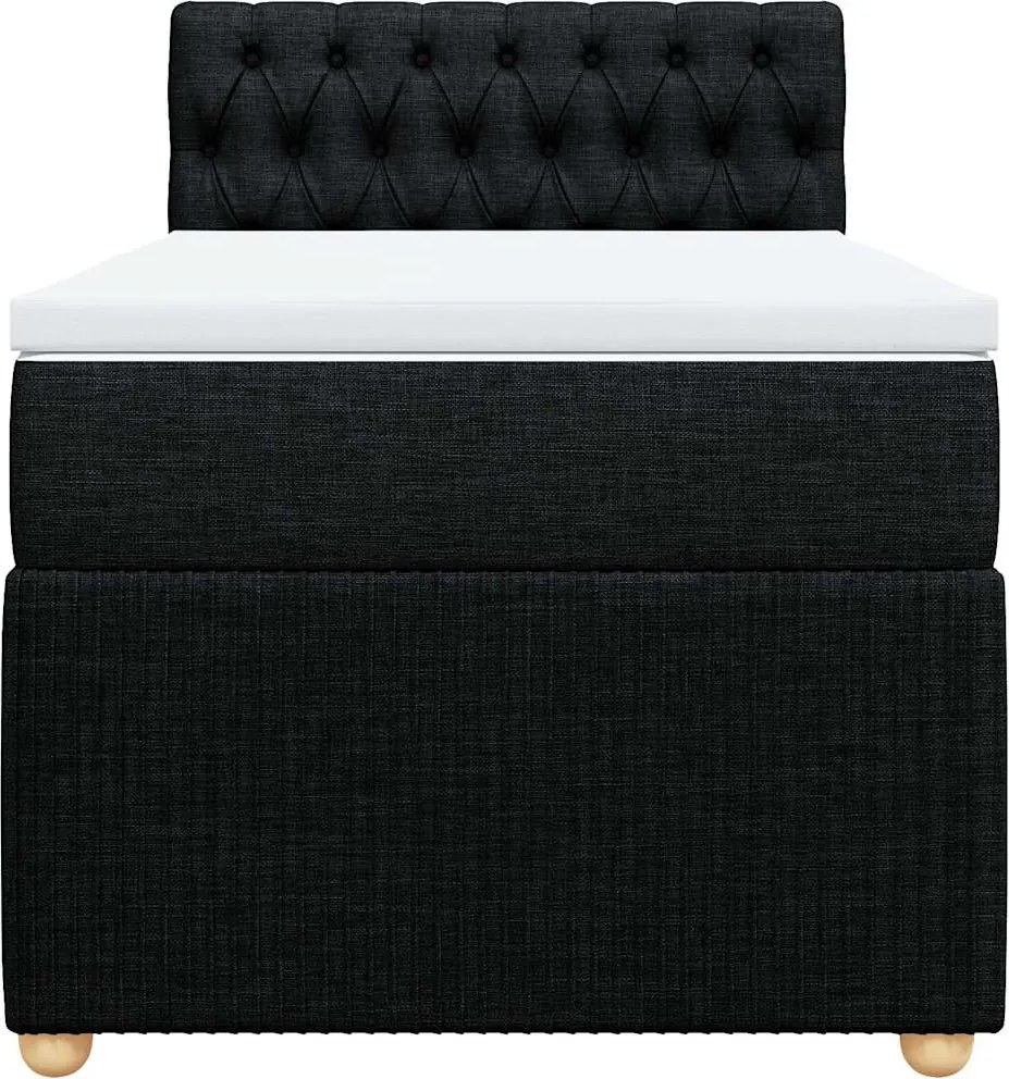 Box spring postel s matrací černá 100 x 200 cm textil 3289676