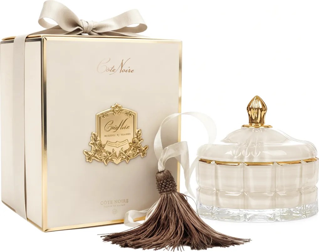 Côte Noire Art Deco svíčka Cream & Gold s vůní Blonde Vanilla