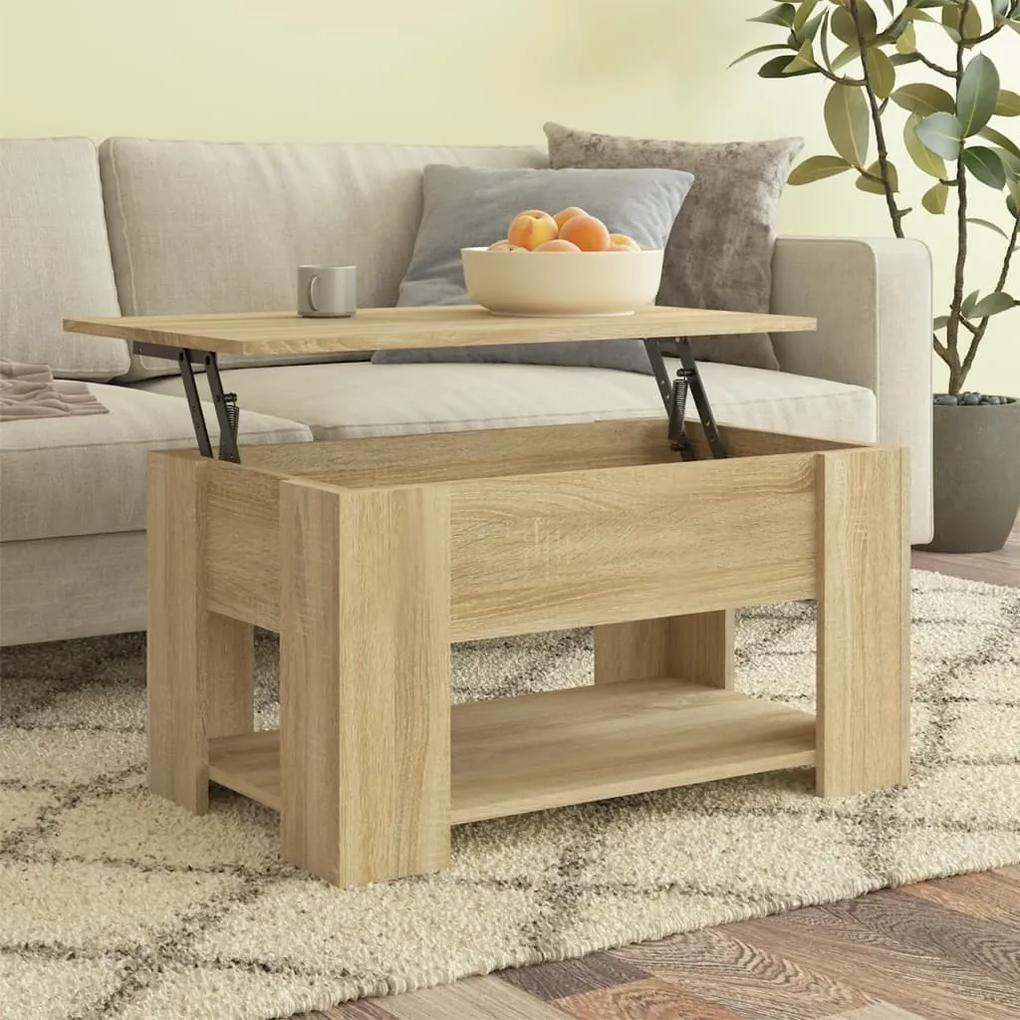vidaXL Konferenční stolek 79 x 49 x 41 cm kompozitní dřevo [809711] Barva: hnědý dub