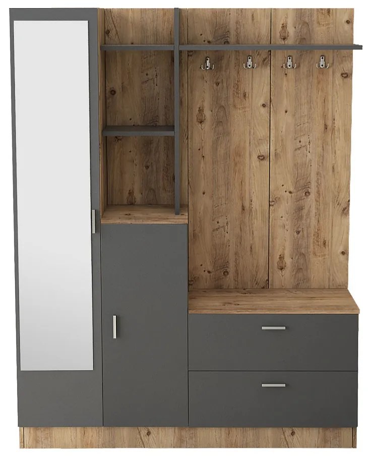 Designová síňová stěna Kailano antracitová