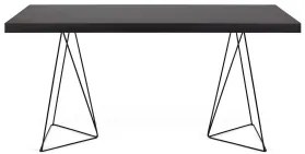 TH Stůl SOLVAS TRIANGLE 160 cm (Wenge (buk- dýha, mořený v černé, černé nohy)