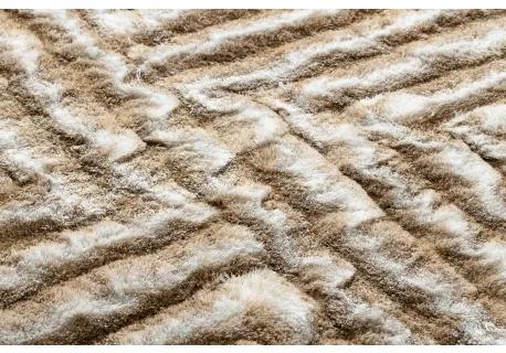 Moderní koberec FLIM 010 B1 shaggy, bludiště Strukturální béžový velikost 160x220 cm | krásné koberce cz
