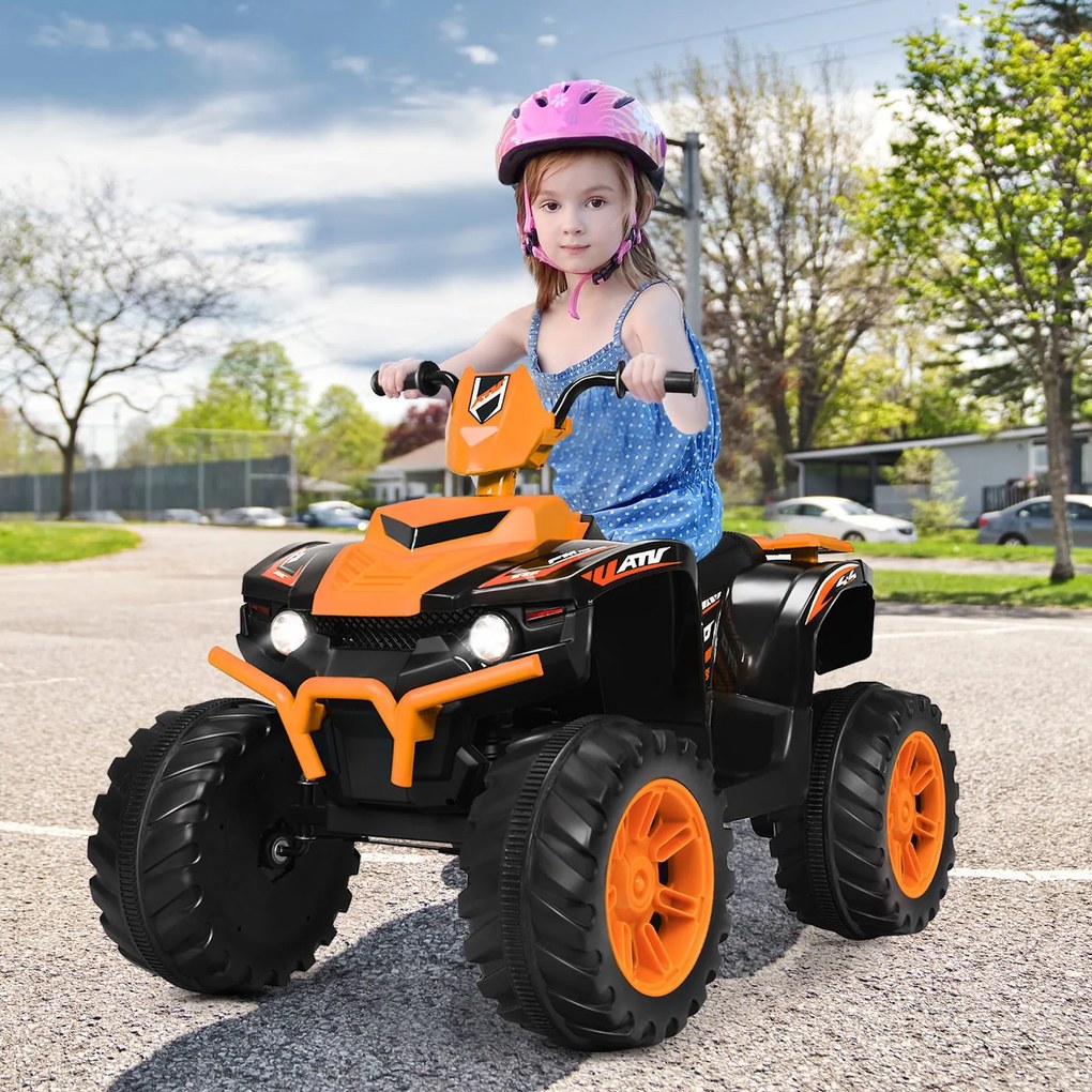 Costway 12 V elektrická dětská čtyřkolka se světlomety mini