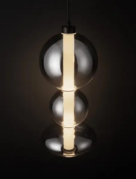 LED stmívatelné černé-šedé moderní svítidlo Bally