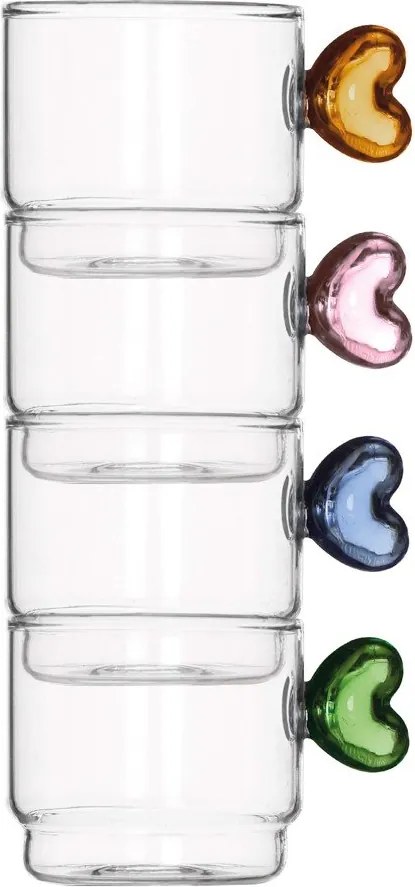 Skleněné hrnky v sadě 4 ks 90 ml – Brandani