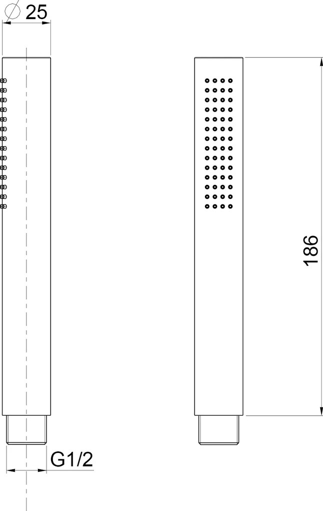 Sapho Sapho, Ruční sprcha, 186mm, zlato mat, DO21G