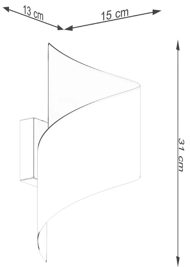 Sollux Lighting Nástěnné svítidlo TALASSA Černá