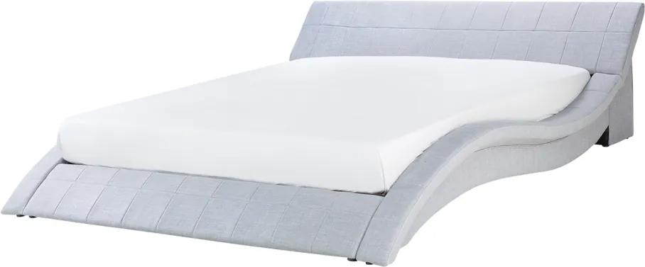 Vodní čalouněná šedá postel 180x200 cm VICHY