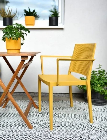 Rojaplast Křeslo GRID ARMCHAIR - hořčicově žlutá