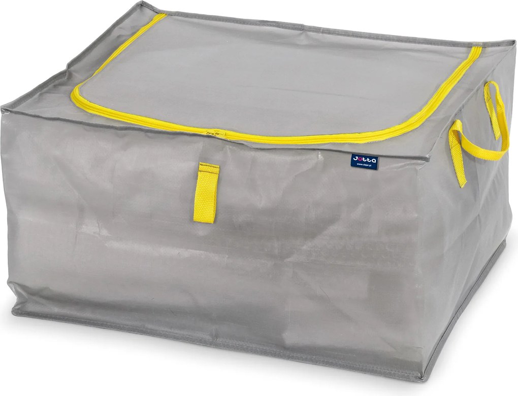 Domo Living Pevný úložný vak na zip 70 l JOTTA DOMO, 45 x 55 x 30 cm šedo-žlutý