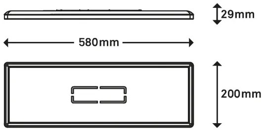 Briloner 3394-015 - LED Stropní svítidlo FREE LED/22W/230V 58x20 cm