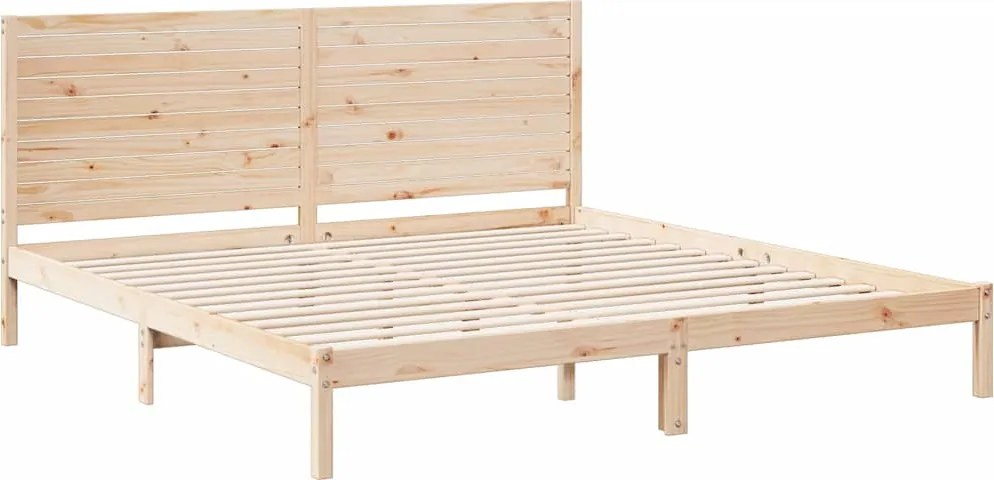 Prodloužený rám postele bez matrace 180 x 210 cm masivní dřevo 3309303