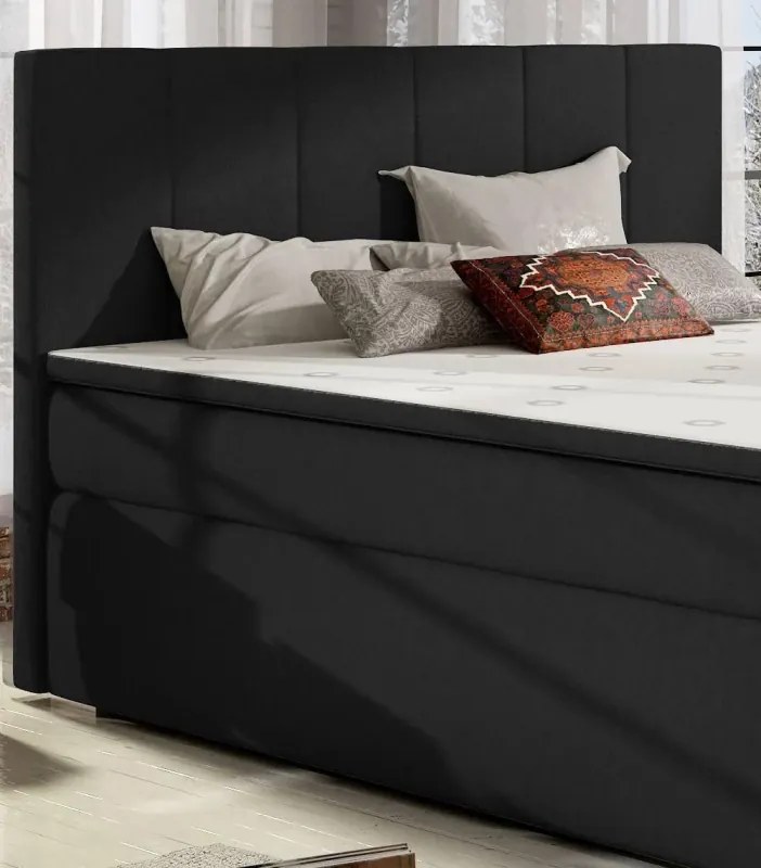 Postel Boxspring Boleria 180x200, fialová (látka - bb 08)