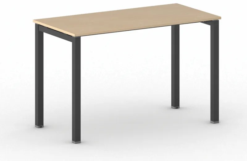 Kancelářský stůl PRIMO SQUARE, 120x60 cm, černá podnož, buk